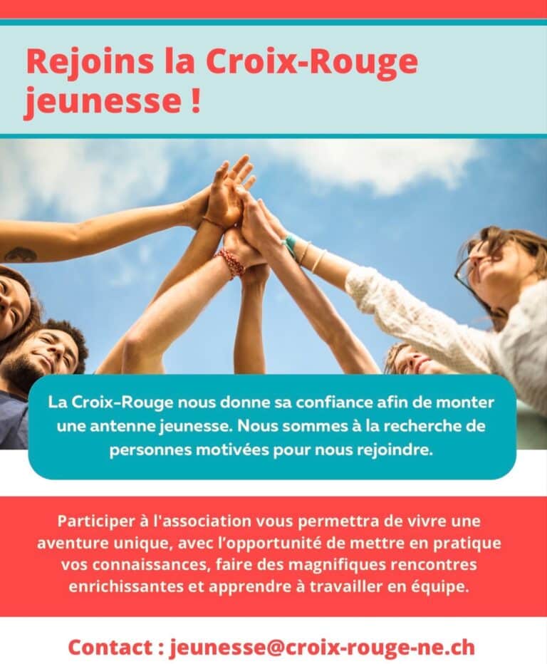 Croix-Rouge jeunesse en construction... | Croix-Rouge neuchâteloise